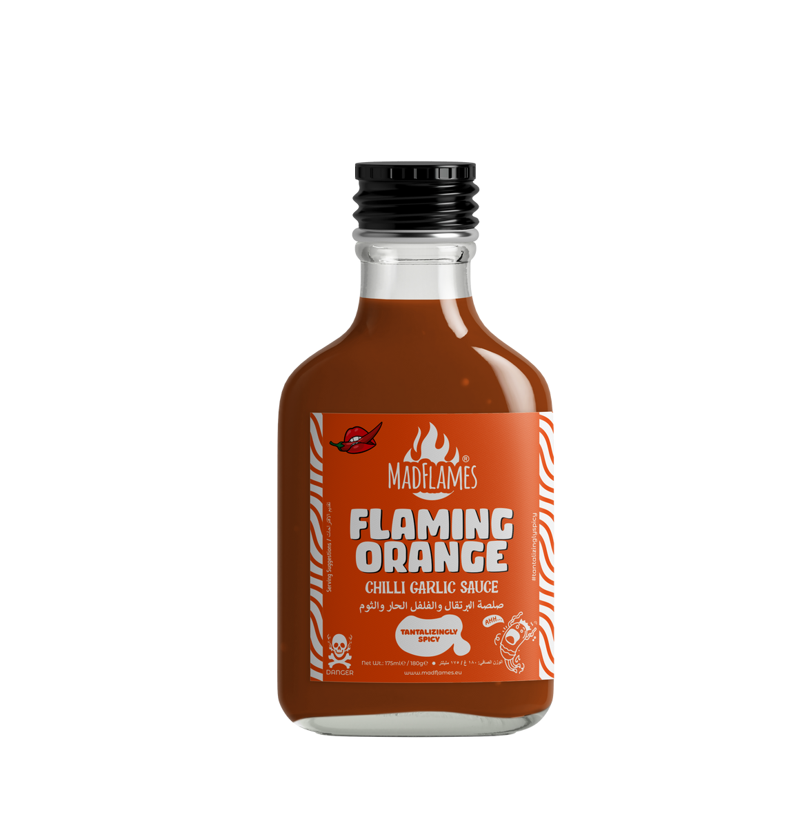 HOLY MAD FLAMES ORANGE CHILLI GARLIC SAUCE 180 GR – TAJ