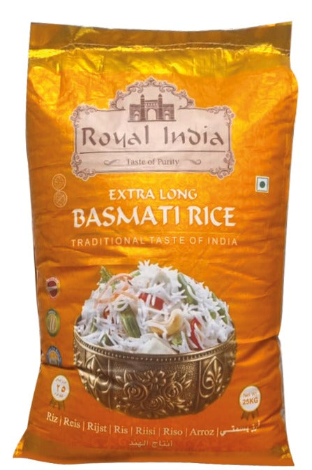 ROYAL INDIA BASMATI RICE ORANGE 25KG – TAJ