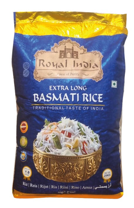 ROYAL INDIA BASMATI RICE BLUE 25kg – TAJ