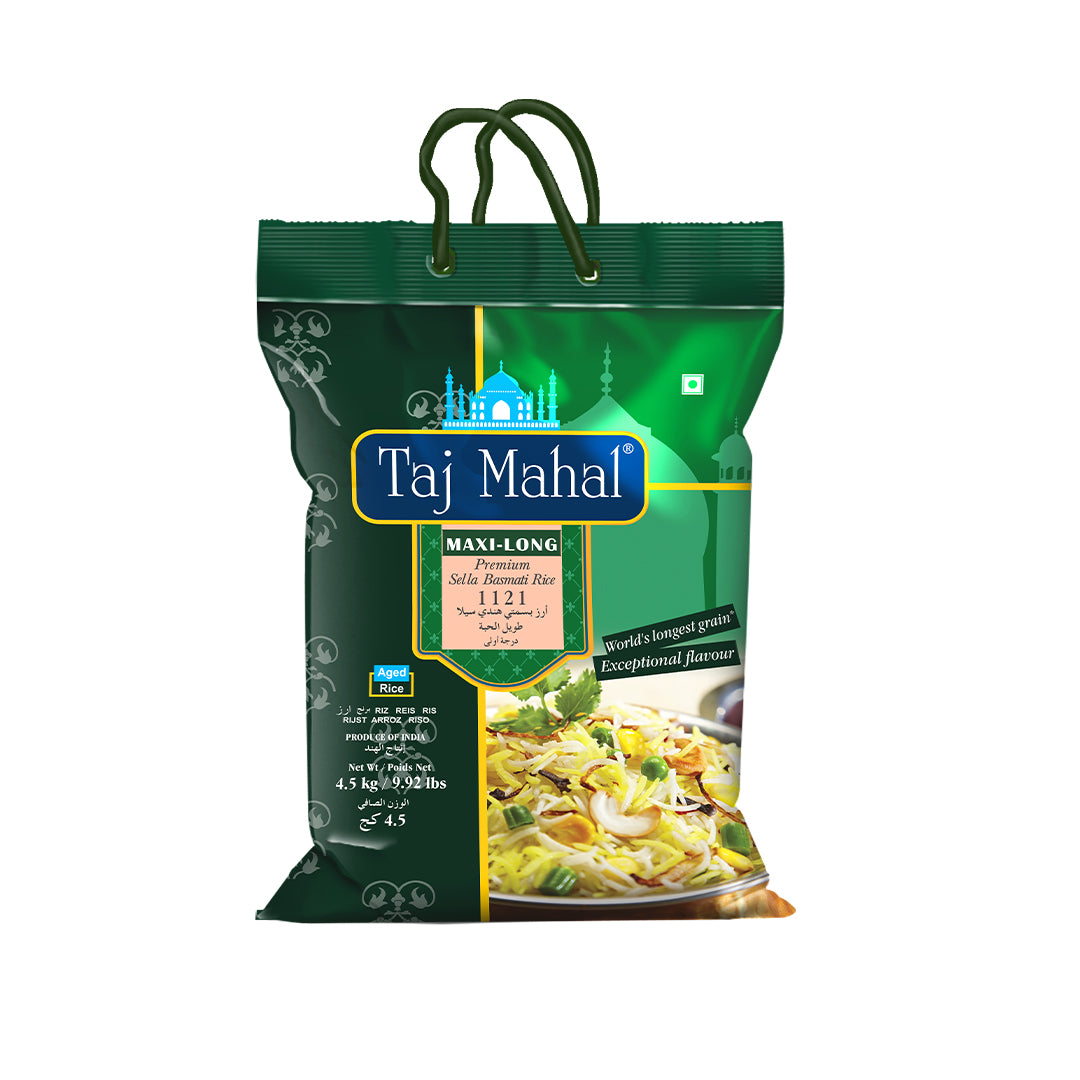 TAJ MAHAL MAXI-LONG GREEN BASMATI RICE 4 kg